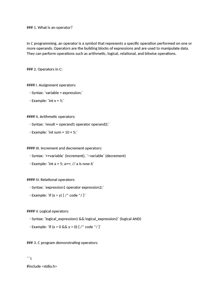 C Programming Answers Pdf Control Flow Software Development