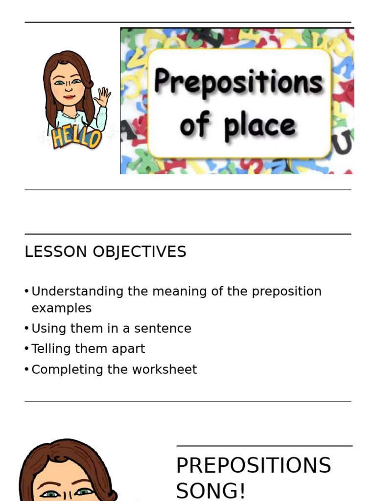 Preposition Usage Lesson Plan | PDF