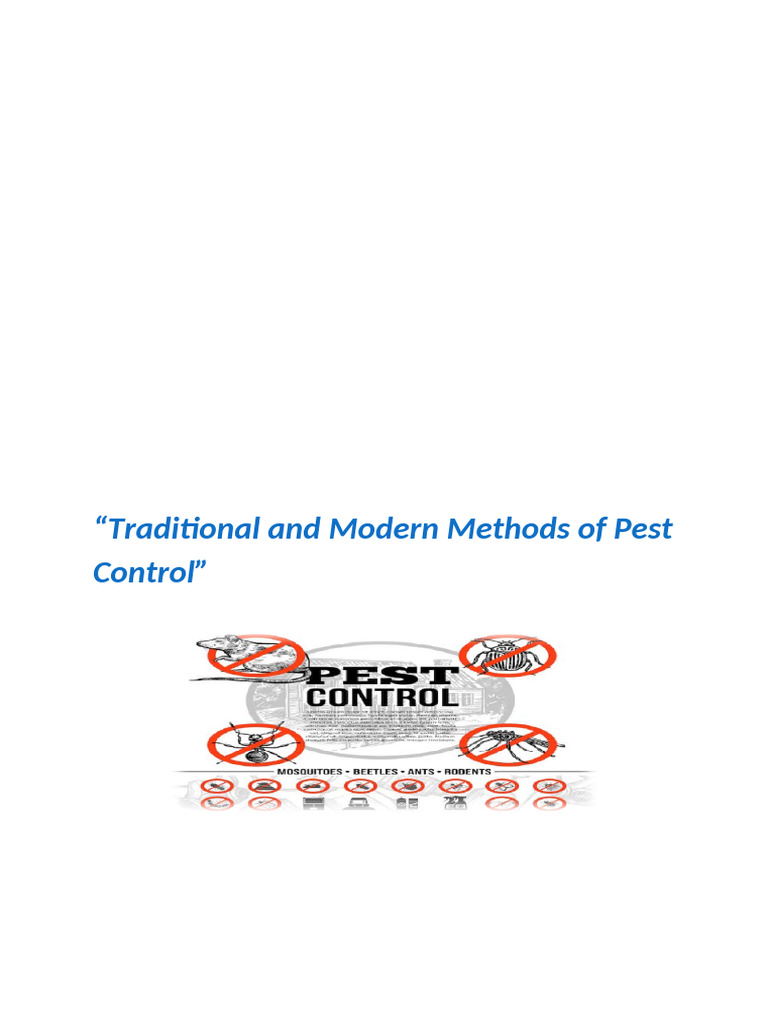 Traditional and Modern Methods of Pest Control[1] | PDF | Pest Control ...