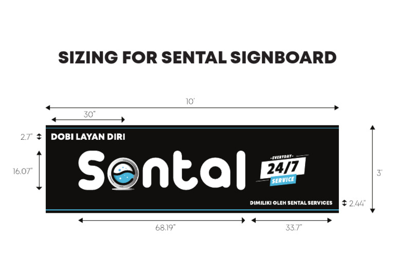 Sental Services Signboard Sizing | PDF