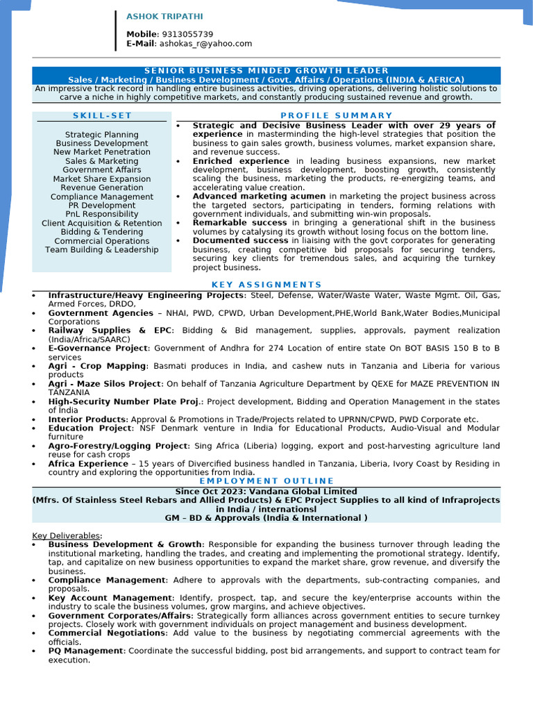 ASHOK TRIPATHI_20244 | PDF | Marketing | Policy