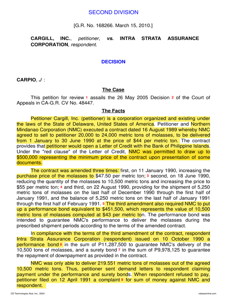 Cargill, Inc. v. Intra Strata Assurance Corp. | PDF | Lawsuit ...