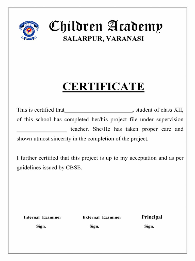 Certificte XII New | PDF
