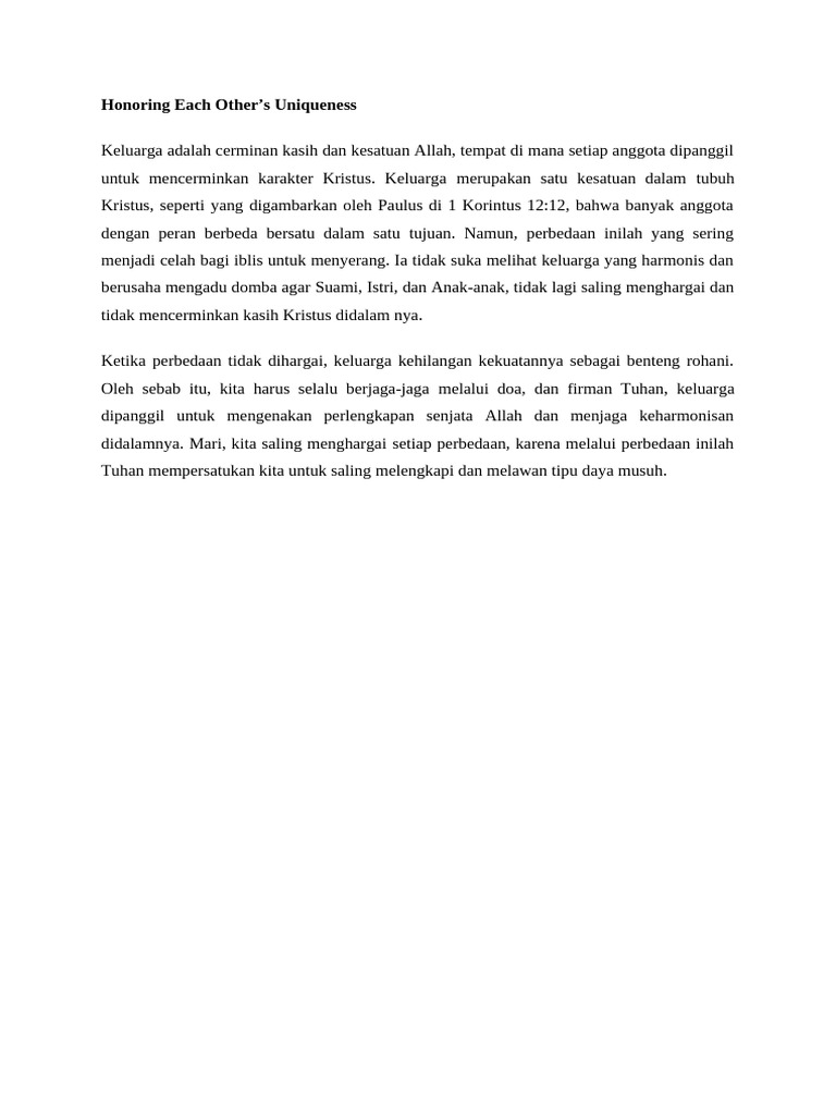 Honoring Each Other | PDF