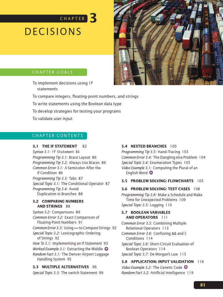 Decisions Notes | PDF | Boolean Data Type | Computer Programming