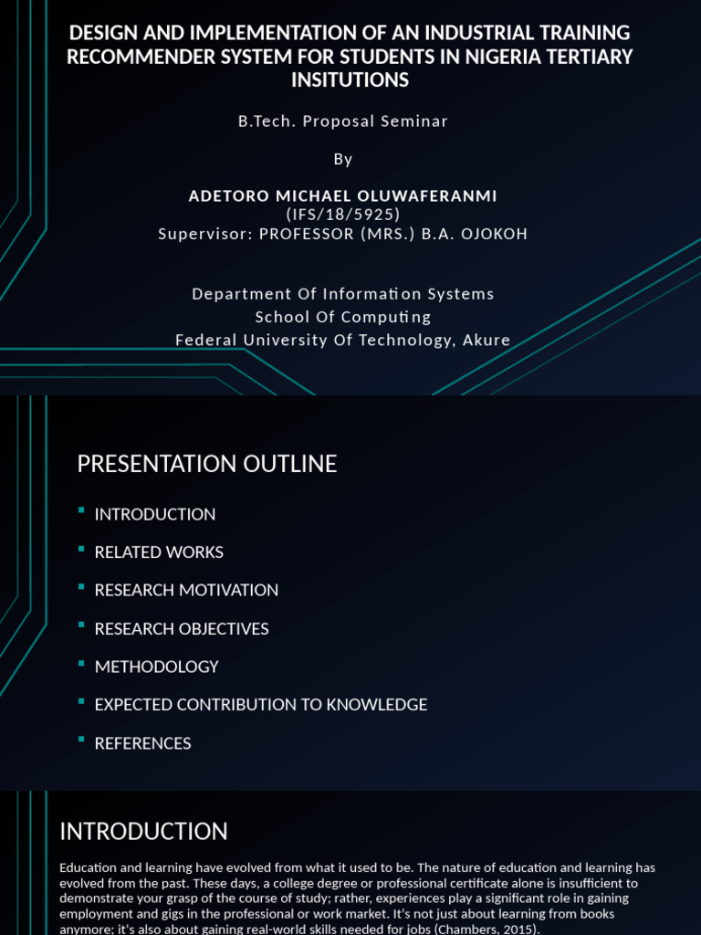 Design and Implementation of An Internship Placement Recommendation Systems For Students in ...