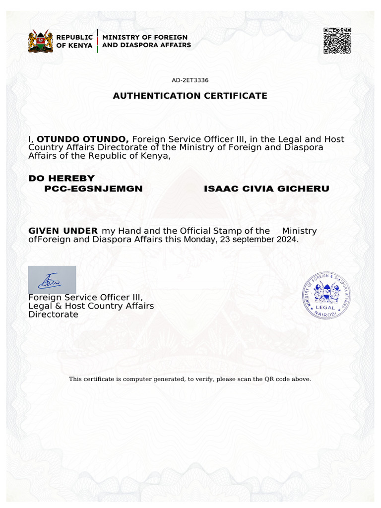 Authentication Cert | PDF