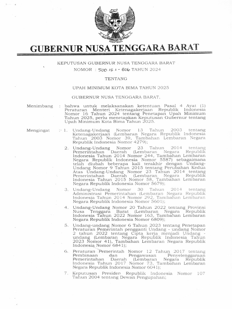 SK UM Kota Bima 2025 | PDF