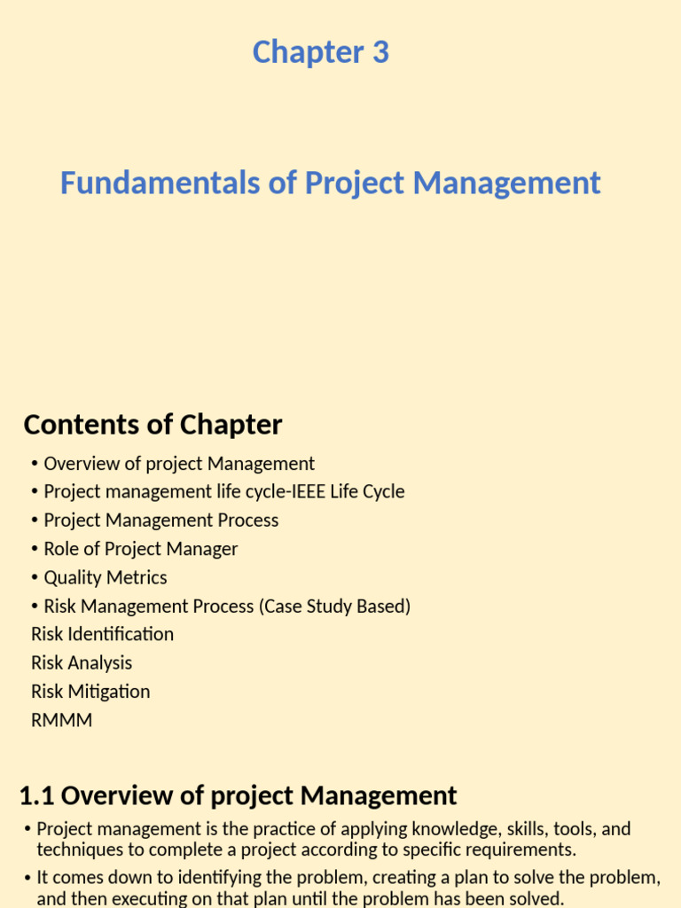Chapter 1 - Linear Project Management Framework | PDF | Project ...