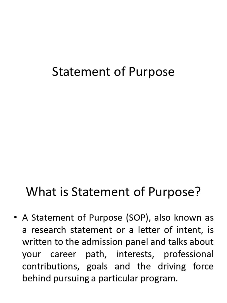 Statement of Purpose-1 | PDF