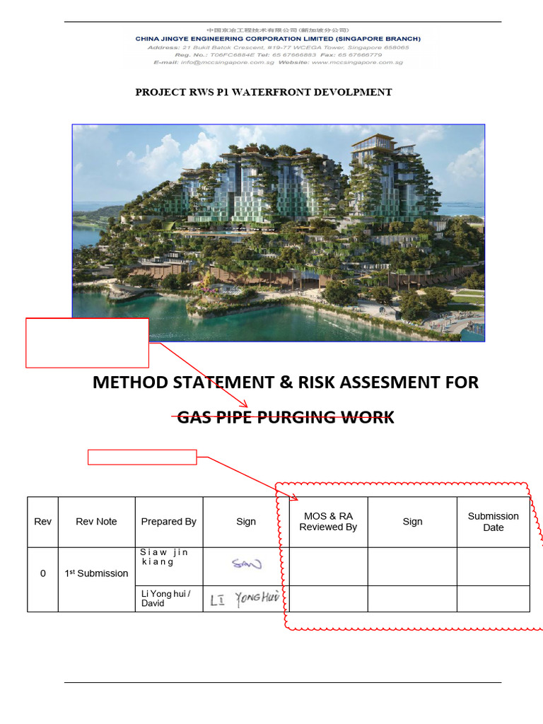 Mos - Purging Work - Docx1 | PDF | Valve | Pipe (Fluid Conveyance)