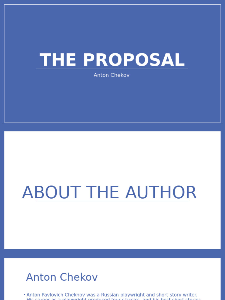 The Proposal | PDF | Anton Chekhov