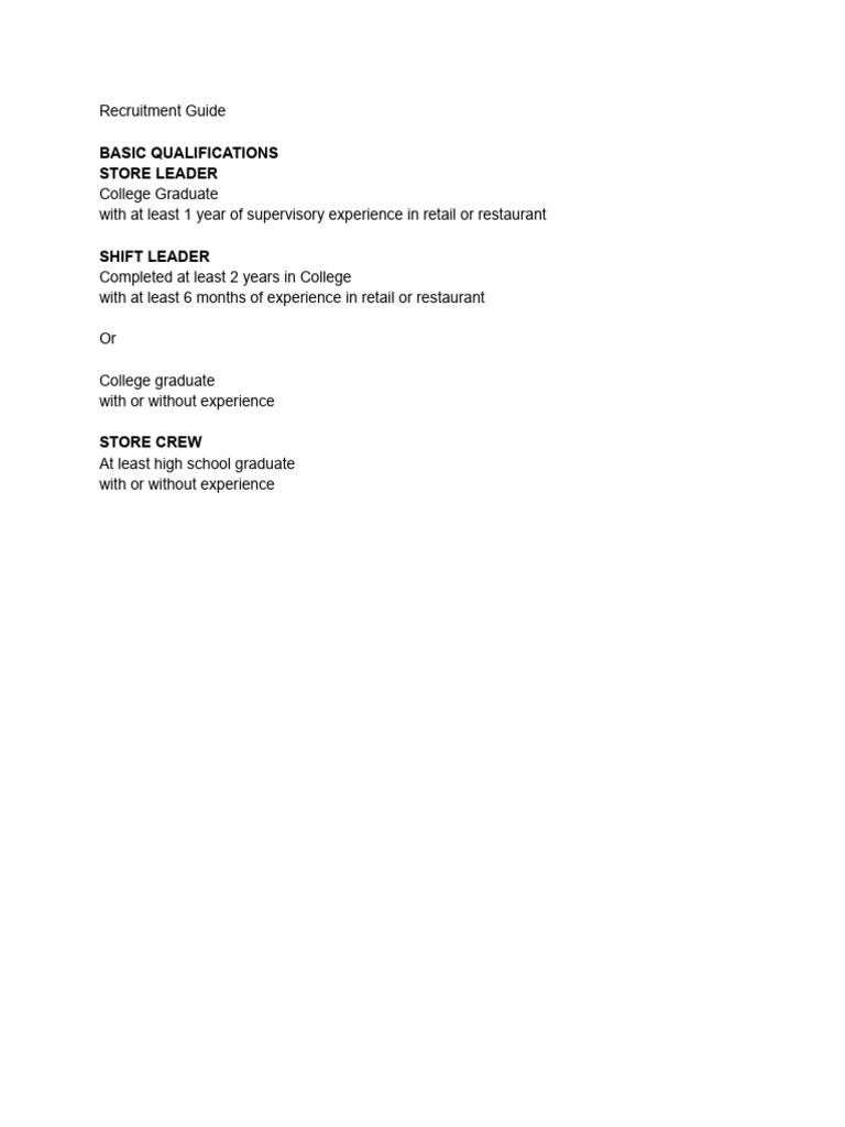 Recruitment Guidelines | PDF