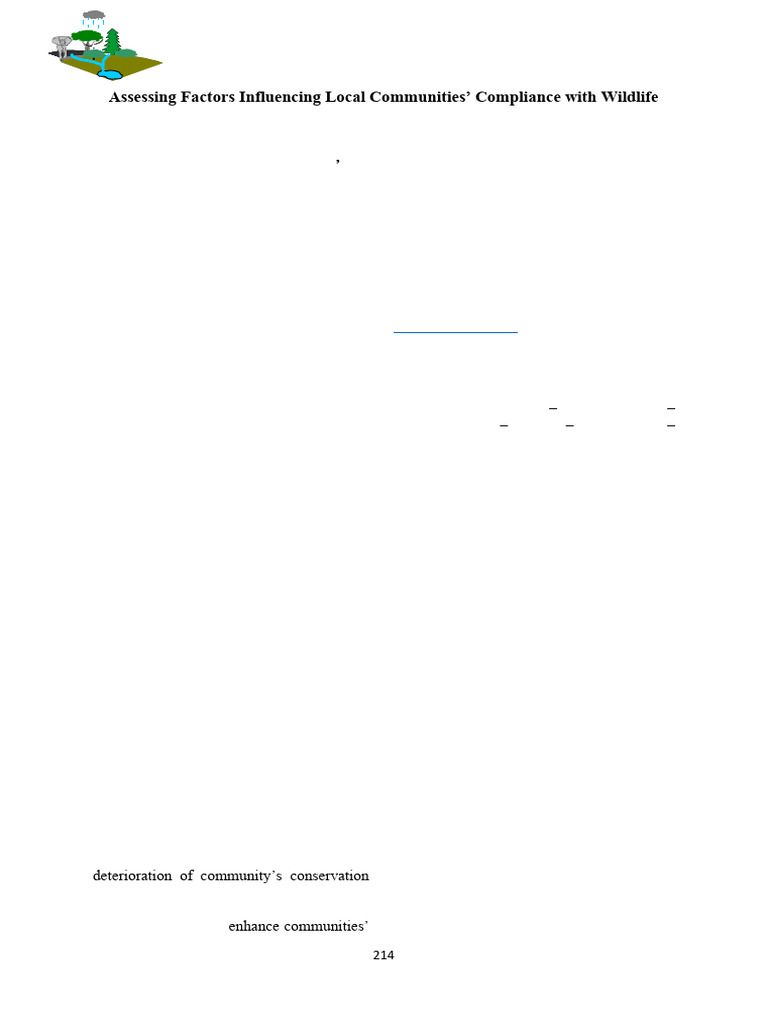 Community Compliance in Tanzania's WMAs | PDF | Sampling (Statistics ...