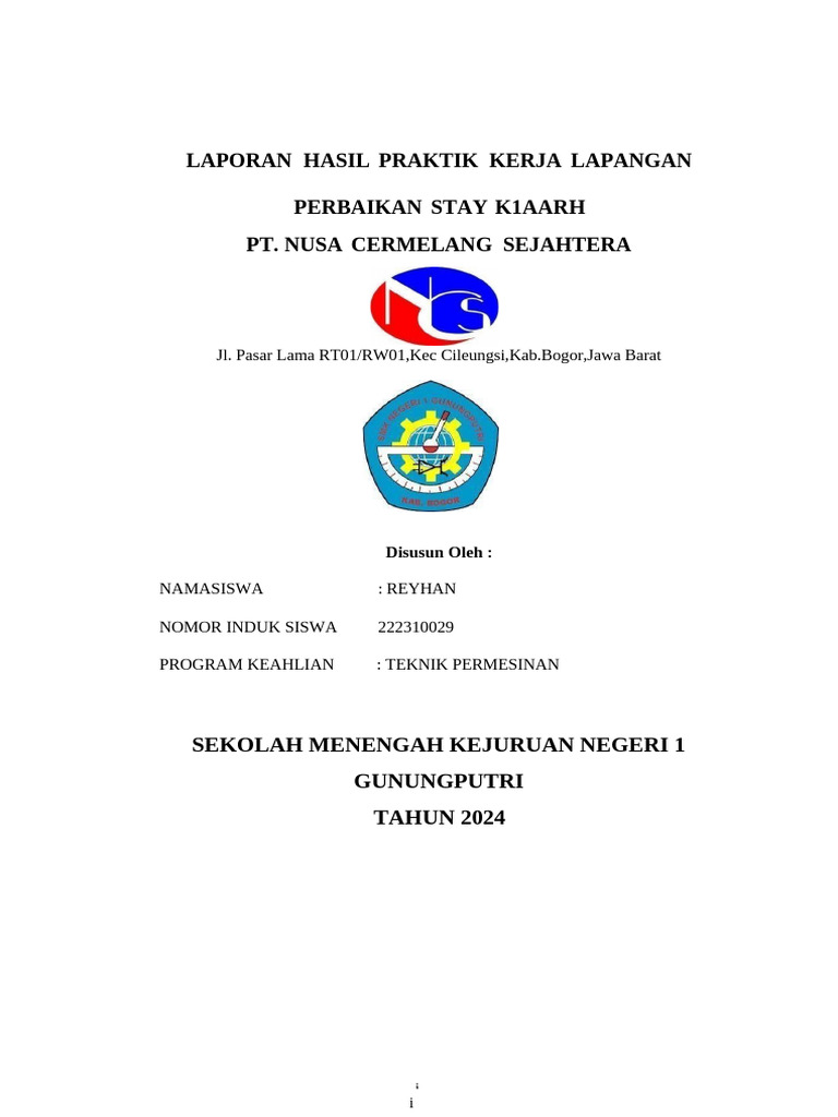 LAPORAN PKL REHAN | PDF