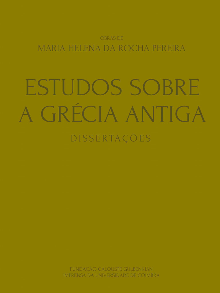 Obras de Maria Helena Da Rocha - Maria Helena Da Rocha Pereira | PDF