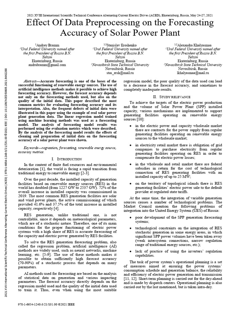 Effect_Of_Data_Preprocessing_on_the_Forecasting_Accuracy_of_Solar_Power_Plant | PDF | Regression ...