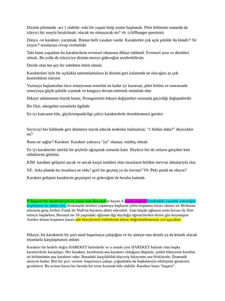 some notes from studiobinder for screenwriting | PDF