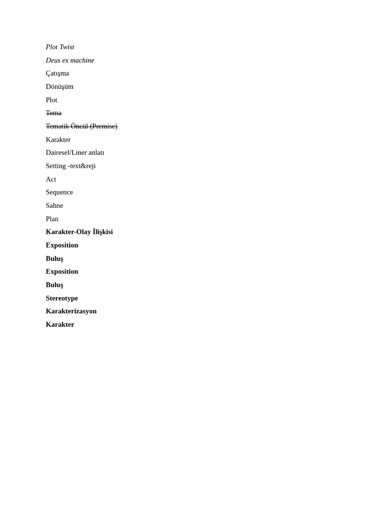 Terms For Screenwriting | PDF
