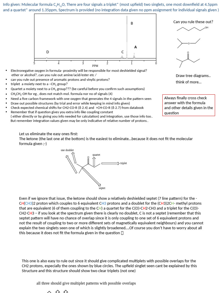 NMR in Class Tutorial With Answers 2024 | PDF | Molecular Physics | Nuclear Physics