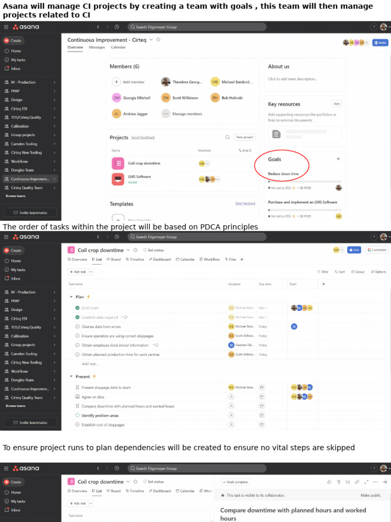 ASANA CI Project Management | PDF