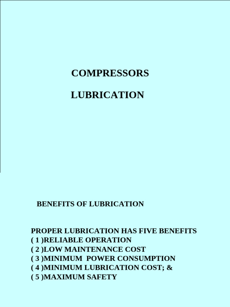 Compressor Lubrication Modi | PDF | Lubricant | Bearing (Mechanical)