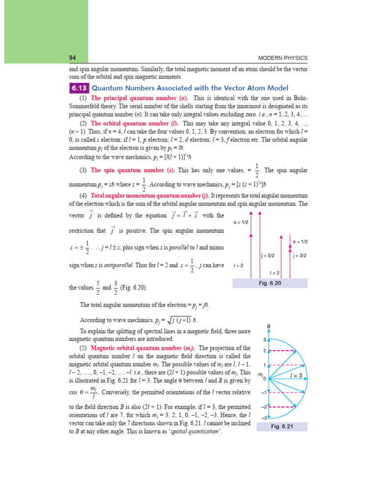 Quantum Numbers and Atomic Structure | PDF | Atomic Orbital | Spin ...