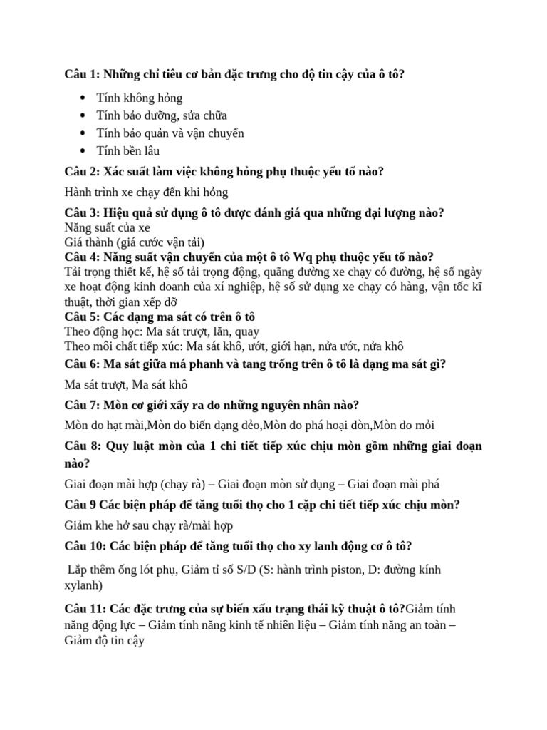 Đề Cương Ôn Tập BDSC | PDF