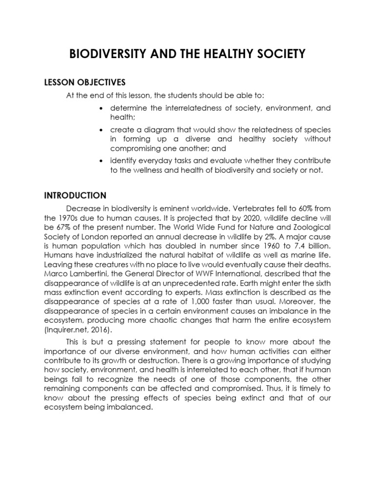 Biodiversity Pdf Biodiversity Ecosystem