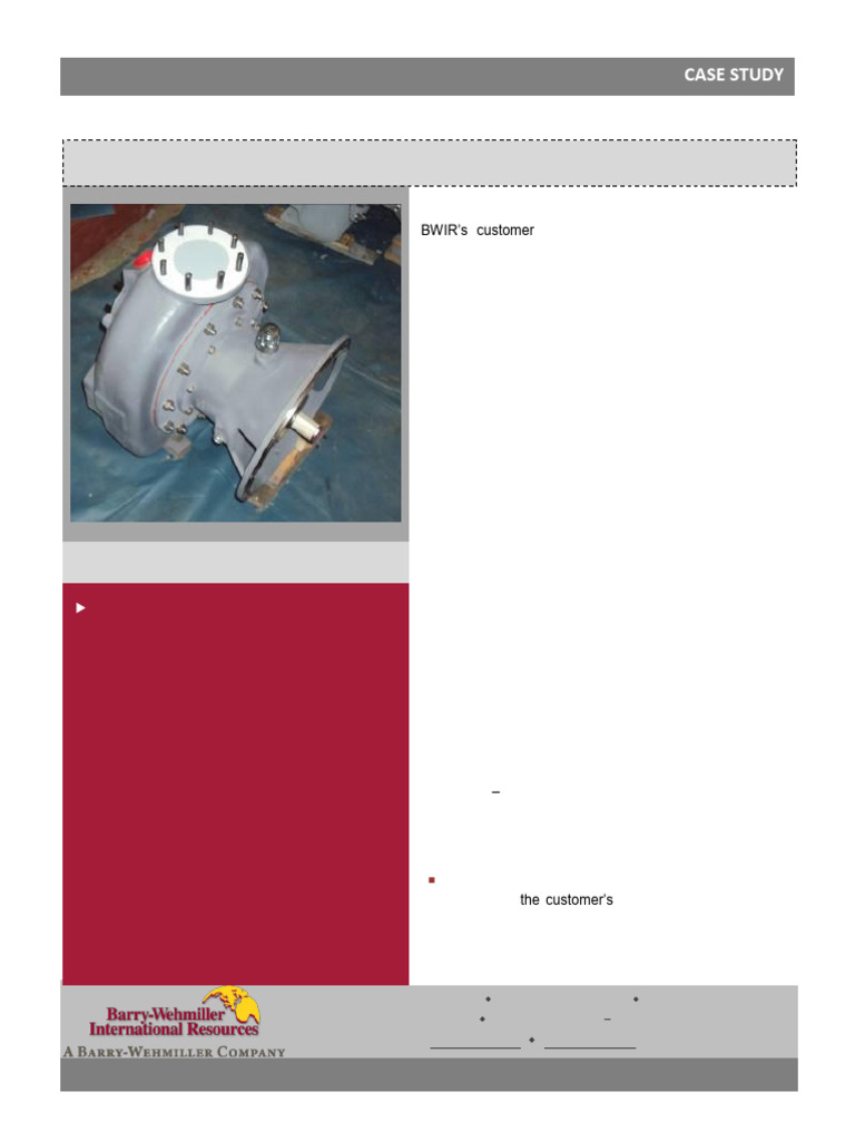 BWIR Casestudy LaBarge Reverse Engineering | PDF | Pump | Engineering