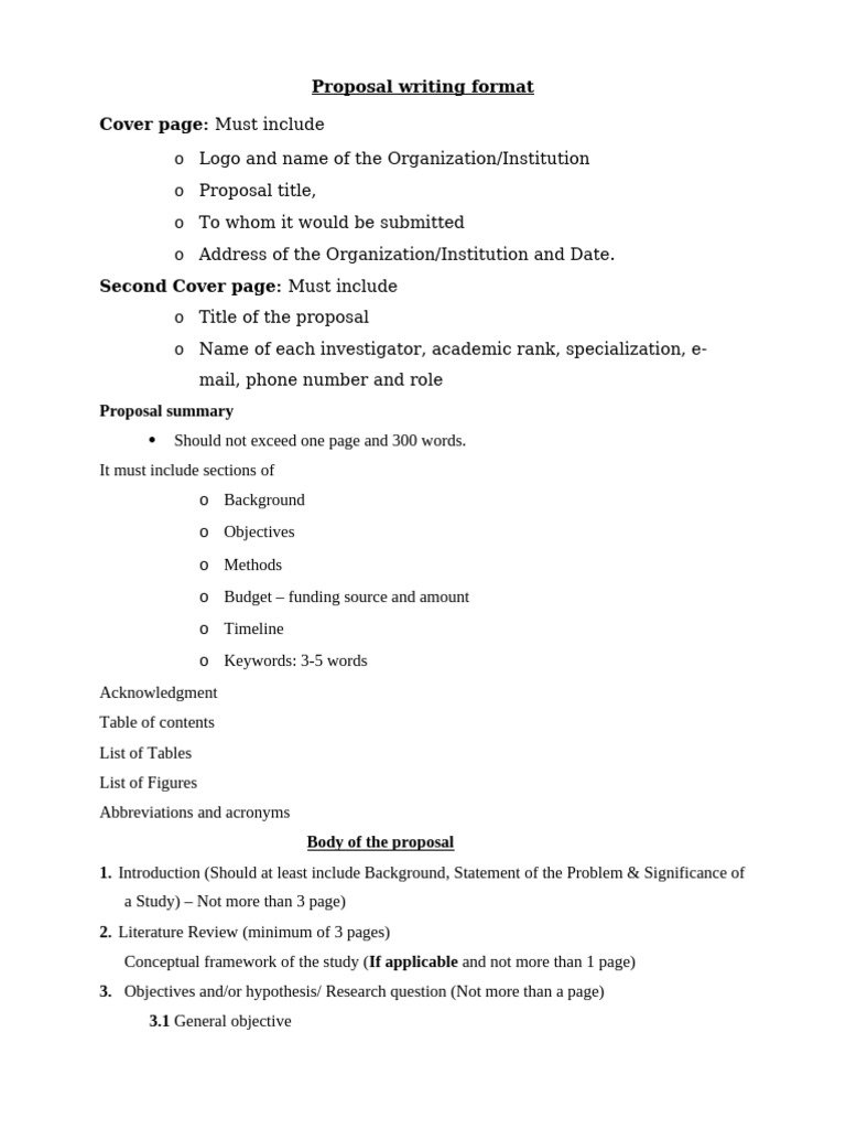 2.Proposal Writing Format EPHA (1) | PDF