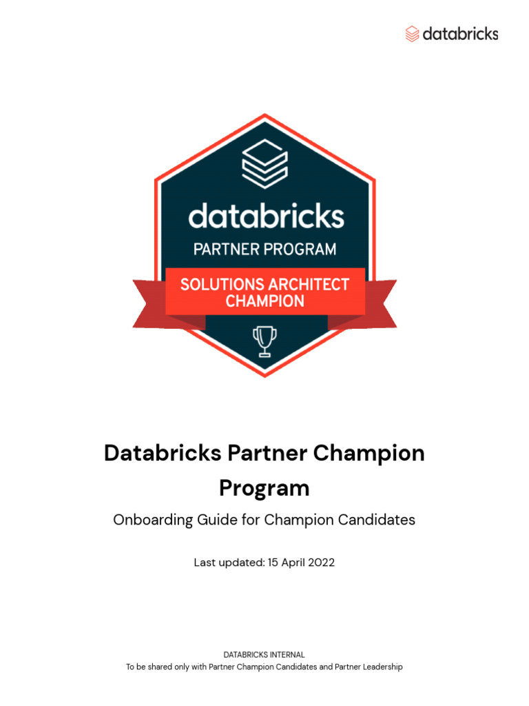 Databricks Champions Program Guide v2 | PDF | Computing