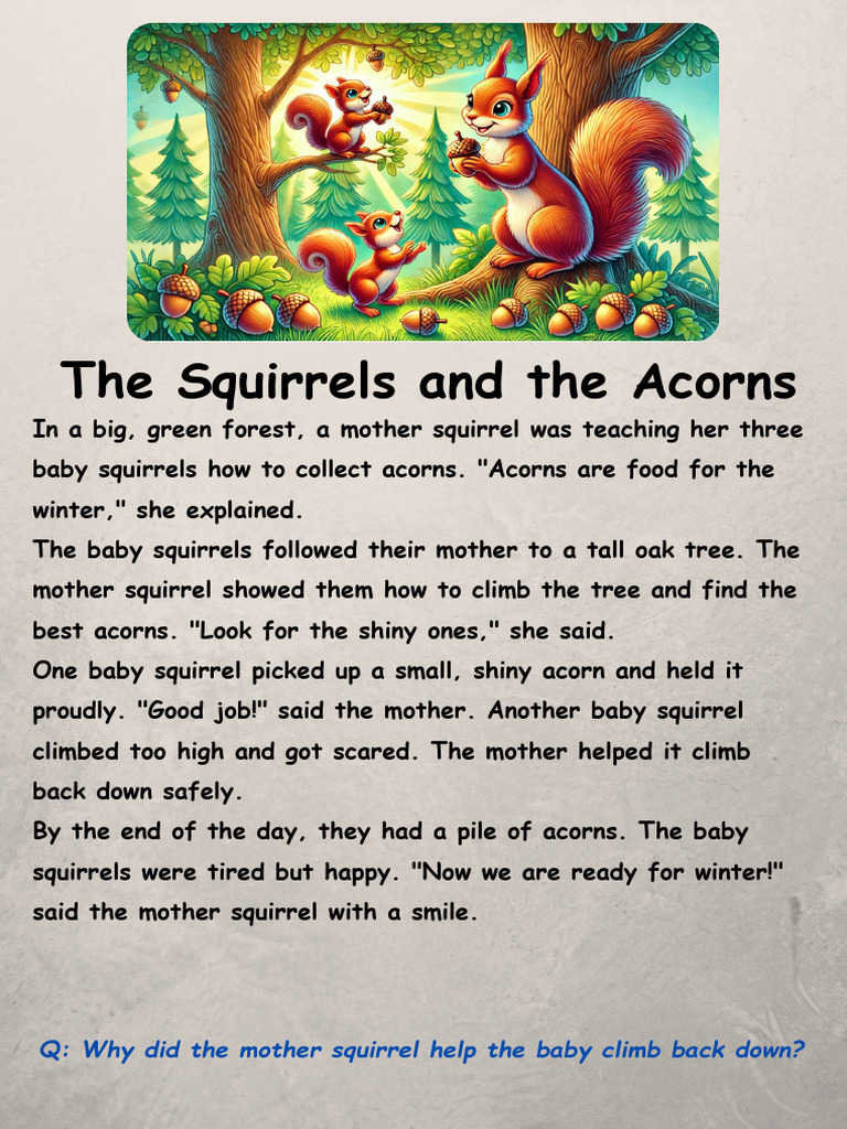 Squirrel Family's Acorn Adventure | PDF