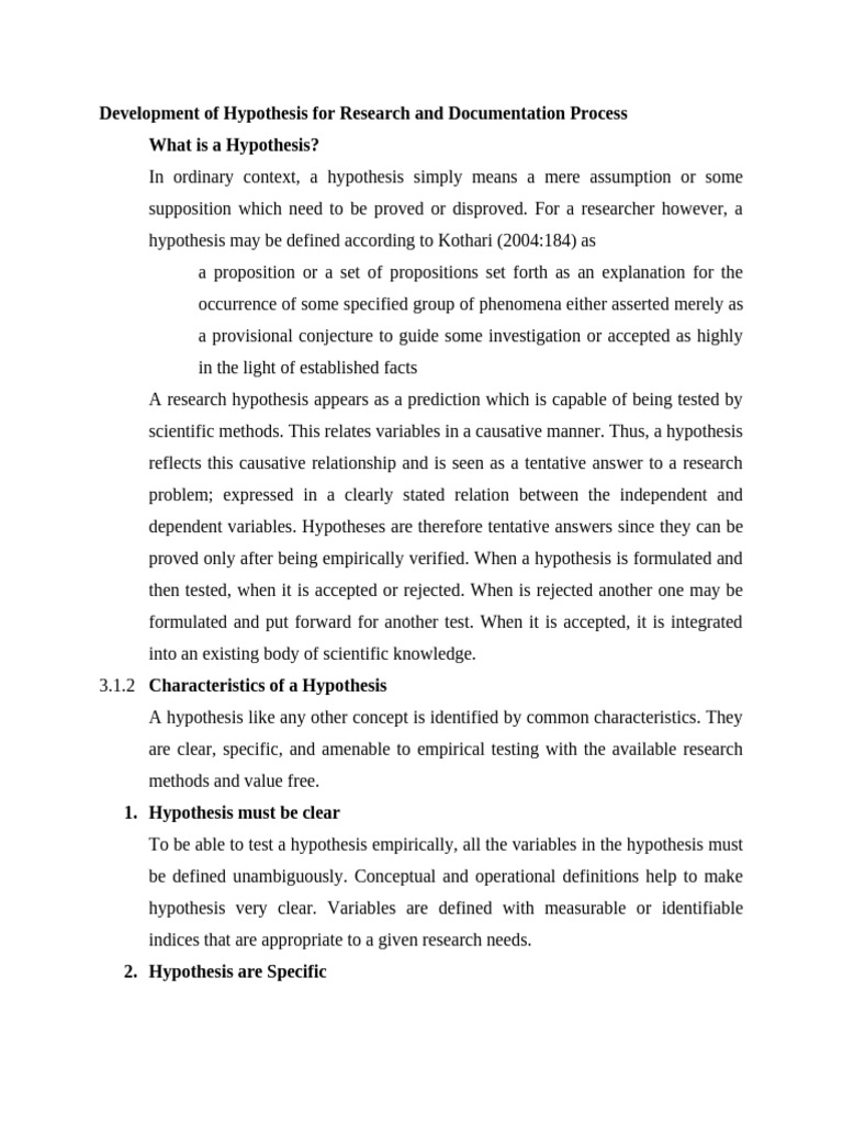 Understanding Research Hypotheses | PDF | Hypothesis | Statistics