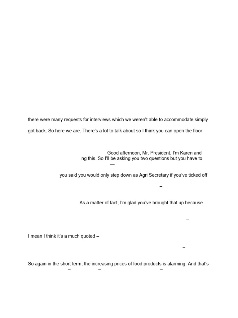 Philippine Media Interview With President Ferdinand R Marcos JR | PDF ...