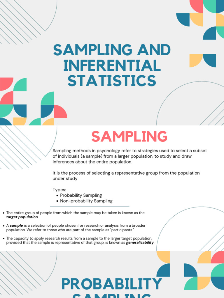 sampling and inferential statistics | PDF | Sampling (Statistics ... sampling and inferential statistics | PDF | Sampling (Statistics ...