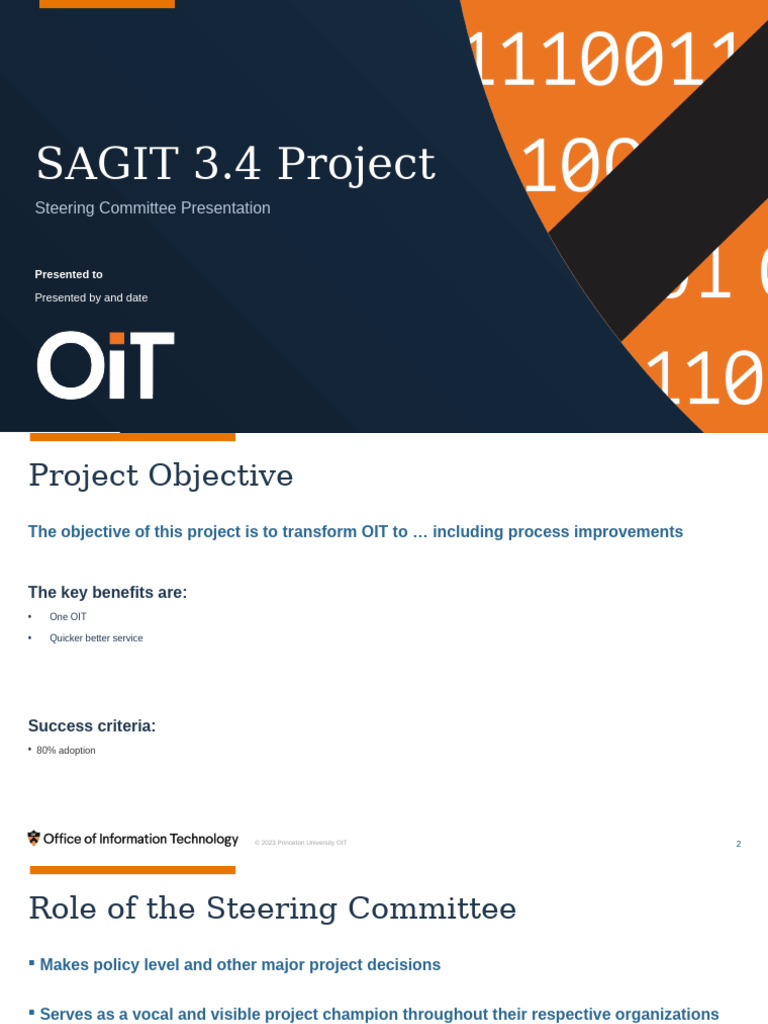 Steering Committee Presentation Template | PDF