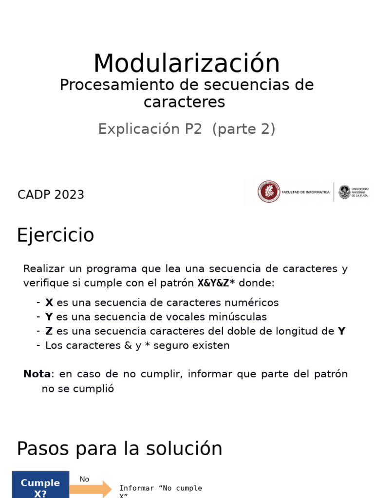Verificación de patrones en CADP 2023 | PDF | Ingeniería de software ...