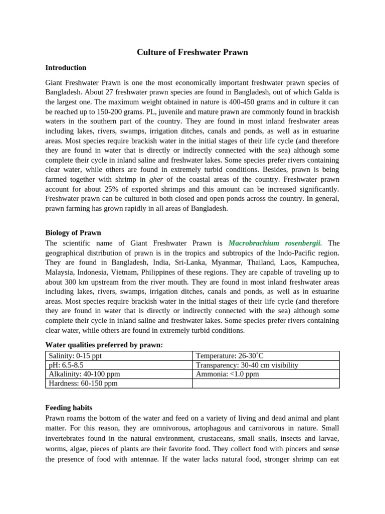 Prawn culture (1) | PDF | Transparent Materials | Systems Ecology