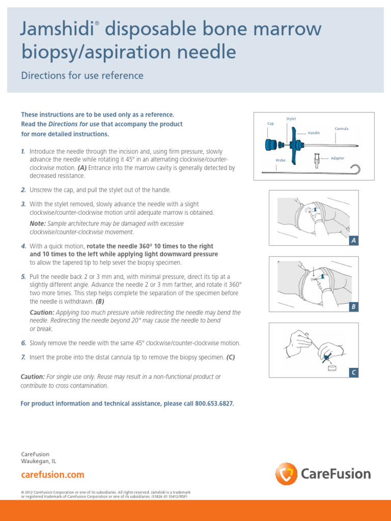 Jamshidi Bone Marrow Biopsy Needle Guide | PDF