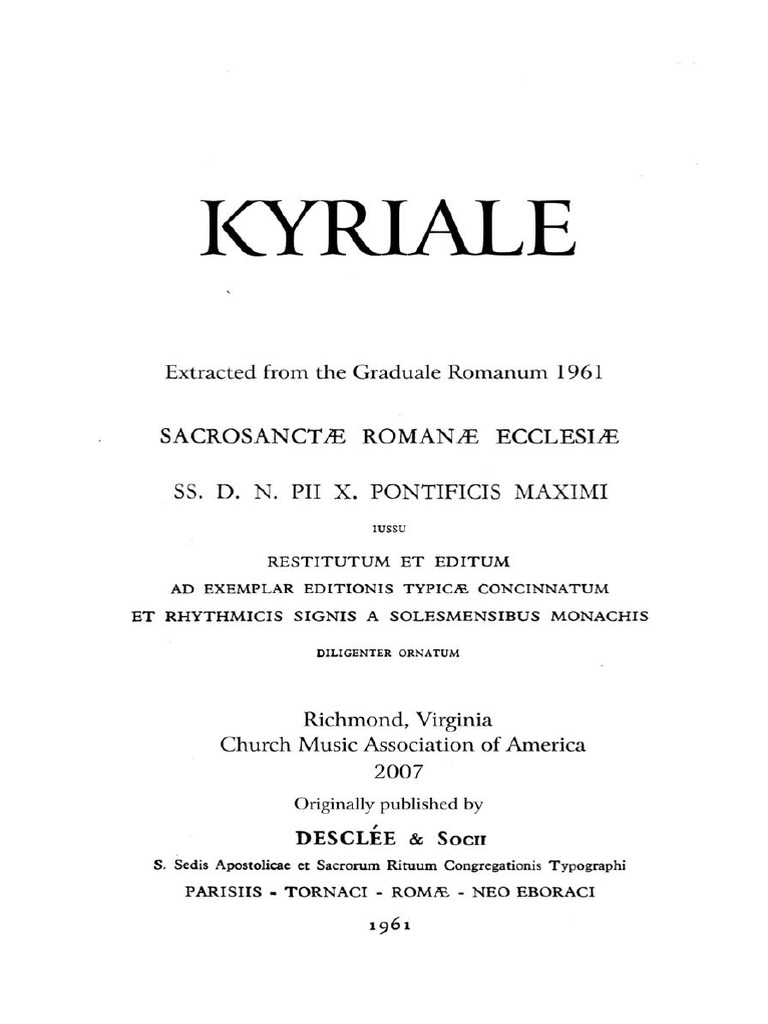 Kyriale Solesmes | PDF