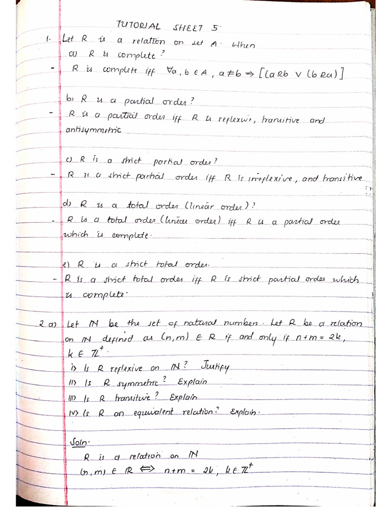 ANS - Tutorial Sheet 5a | PDF