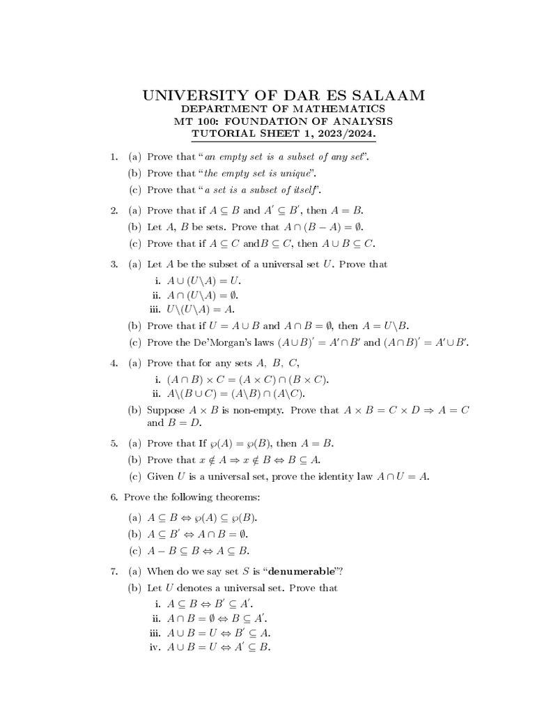 Tutorial_sheet1_2023_2024 | PDF