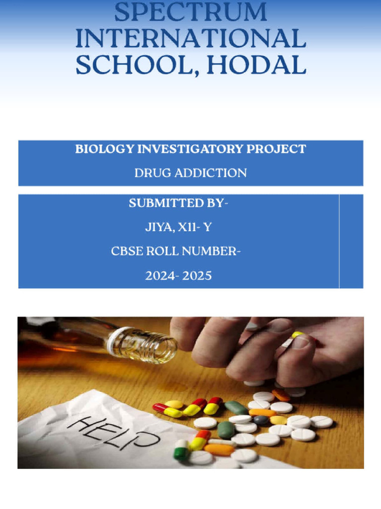 Drug Addiction Project Report | PDF | Narcotic | Analgesic