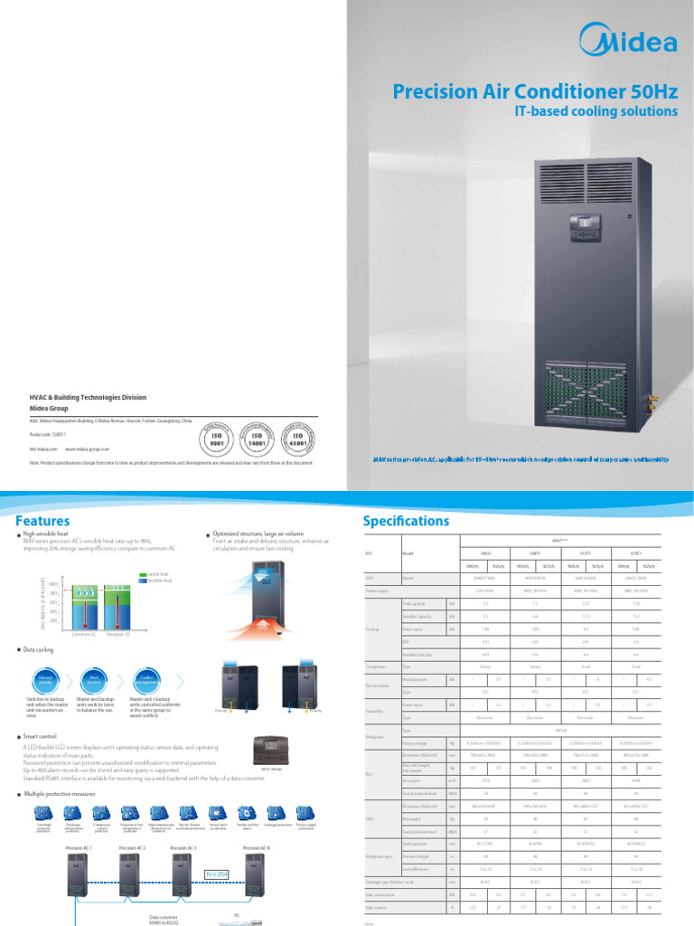 Midea MAV Series Precision AC 50Hz | PDF | Air Conditioning ...