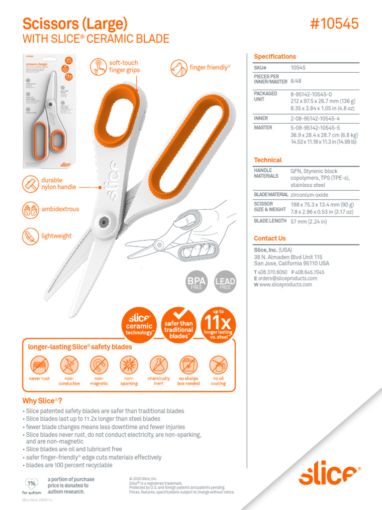 SLICE Large Scissor | PDF | Scissors | Blade