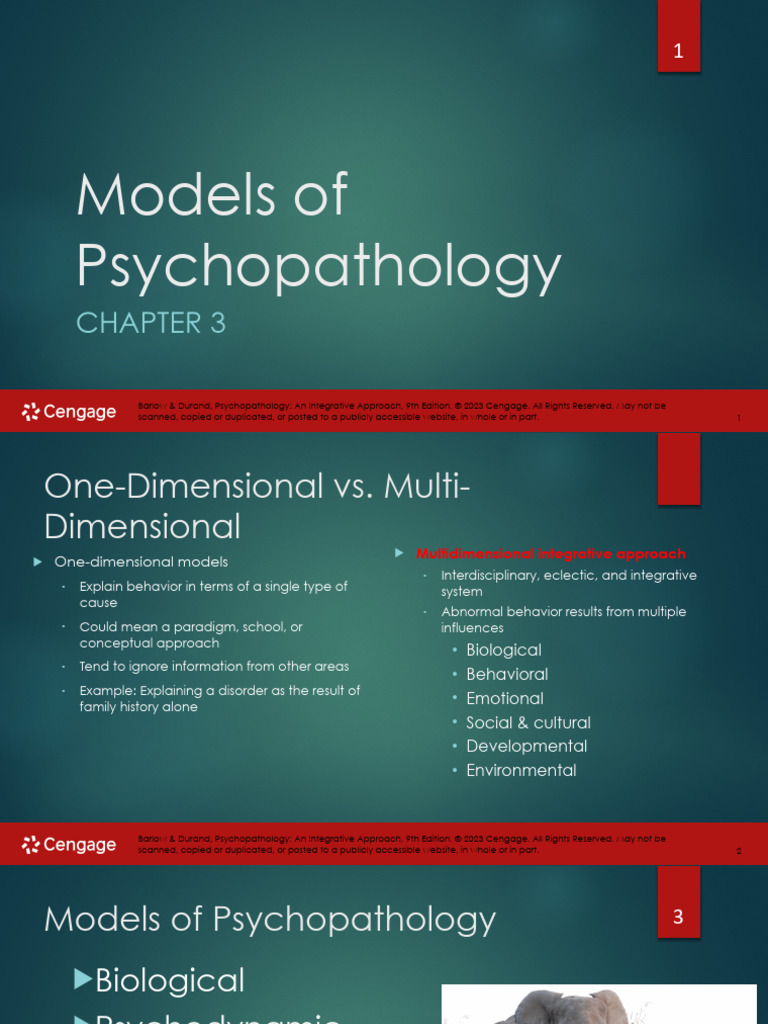 Psychopathology Models Overview | PDF | Psychoanalysis | Psychology