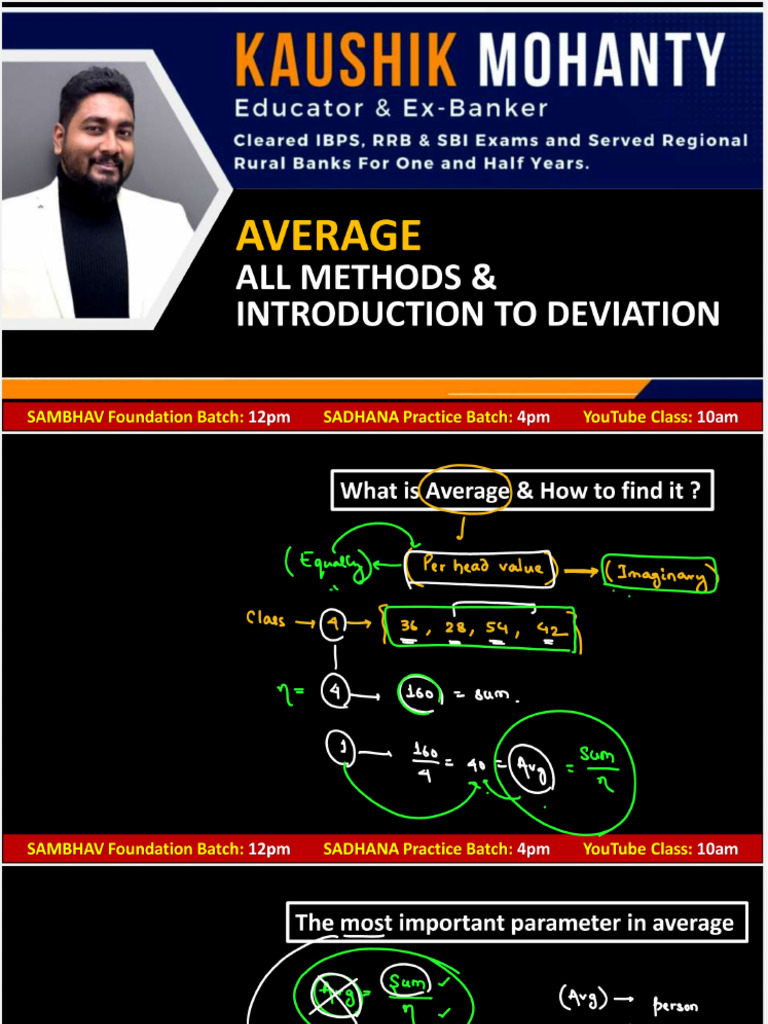 Average Introduction to Deviation (Sol) | PDF