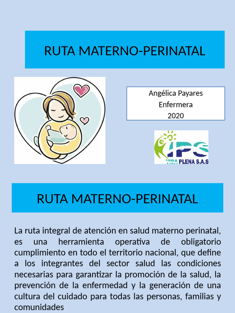 Ruta Materno-Perinatal | PDF | El embarazo | Parto