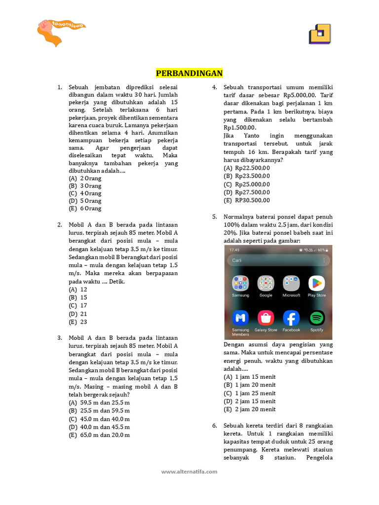 Soal-Materi - Perbandingan | PDF